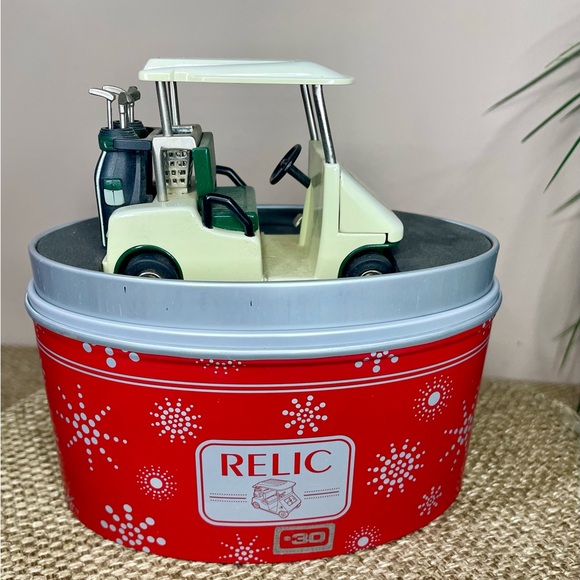 Relic | Other | Relic Diecast Golf Cart Clock In Tin Container | Poshmark